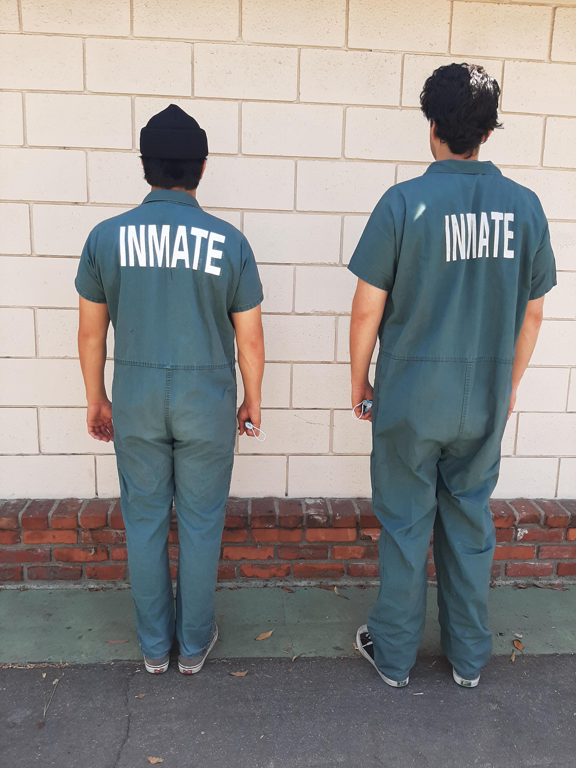 Jail Prison Inmate Jumpsuit Green Costume New S-7XL - Etsy
