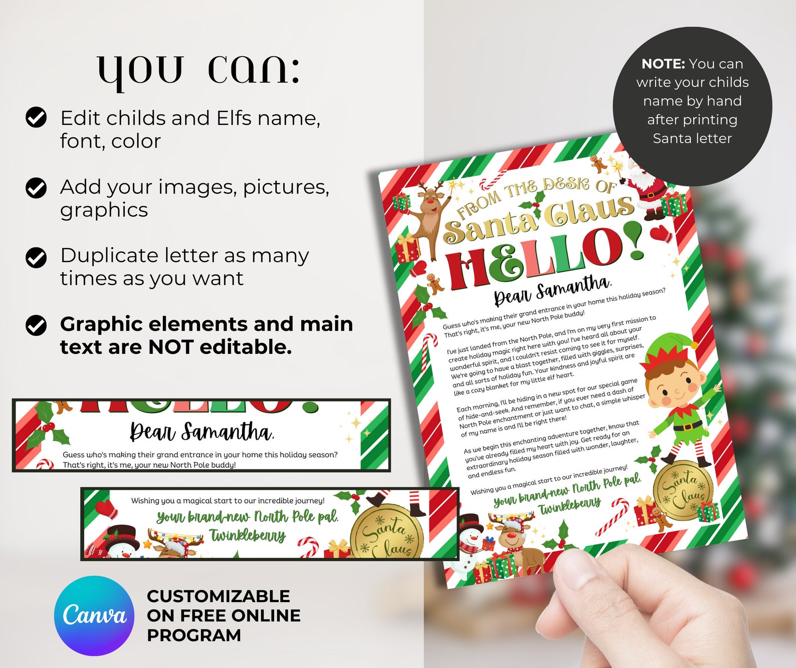 Editable First Time Elf Arrival Letter Downloadable Elf - Etsy