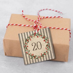4 Styles Advent Calendar, Christmas Numbers, December Daily, Countdown ...