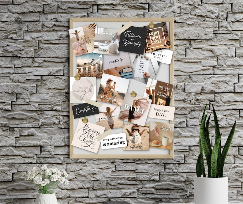 Vision Board Printable 2024, Vision Board Party Kit, Motivational ...