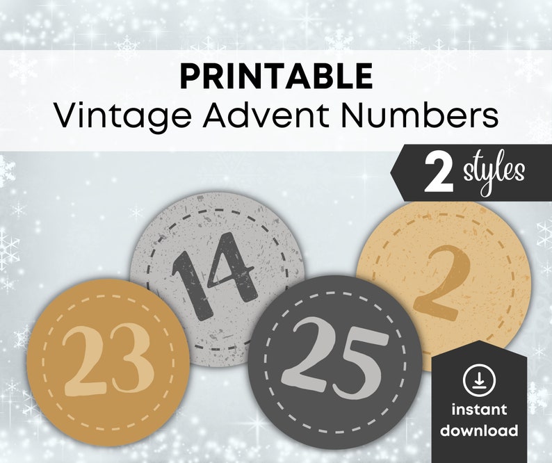 Advent Calendar, Christmas Numbers, December Daily, Countdown, Advent ...