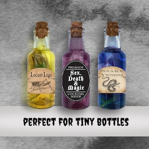 80 Mini Apothecary Potion Labels, Wizard Potion Labels Printables ...