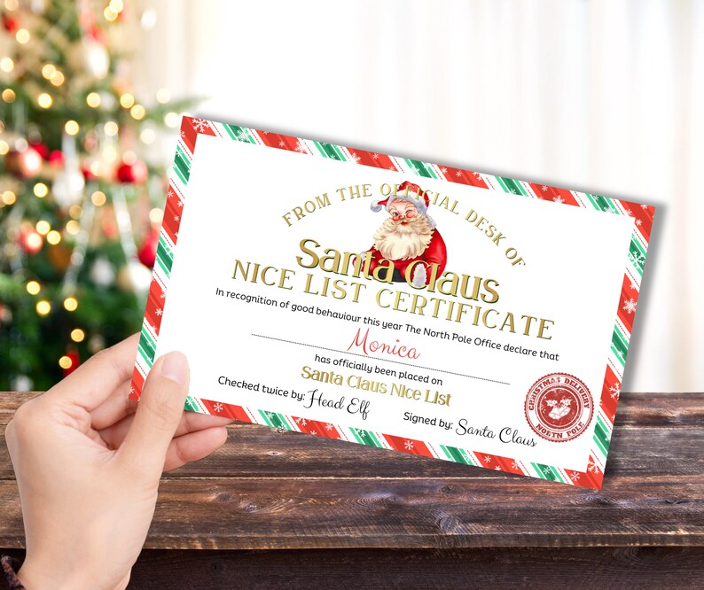 Instant Download Editable Nice List Certificate, Official Letter From ...