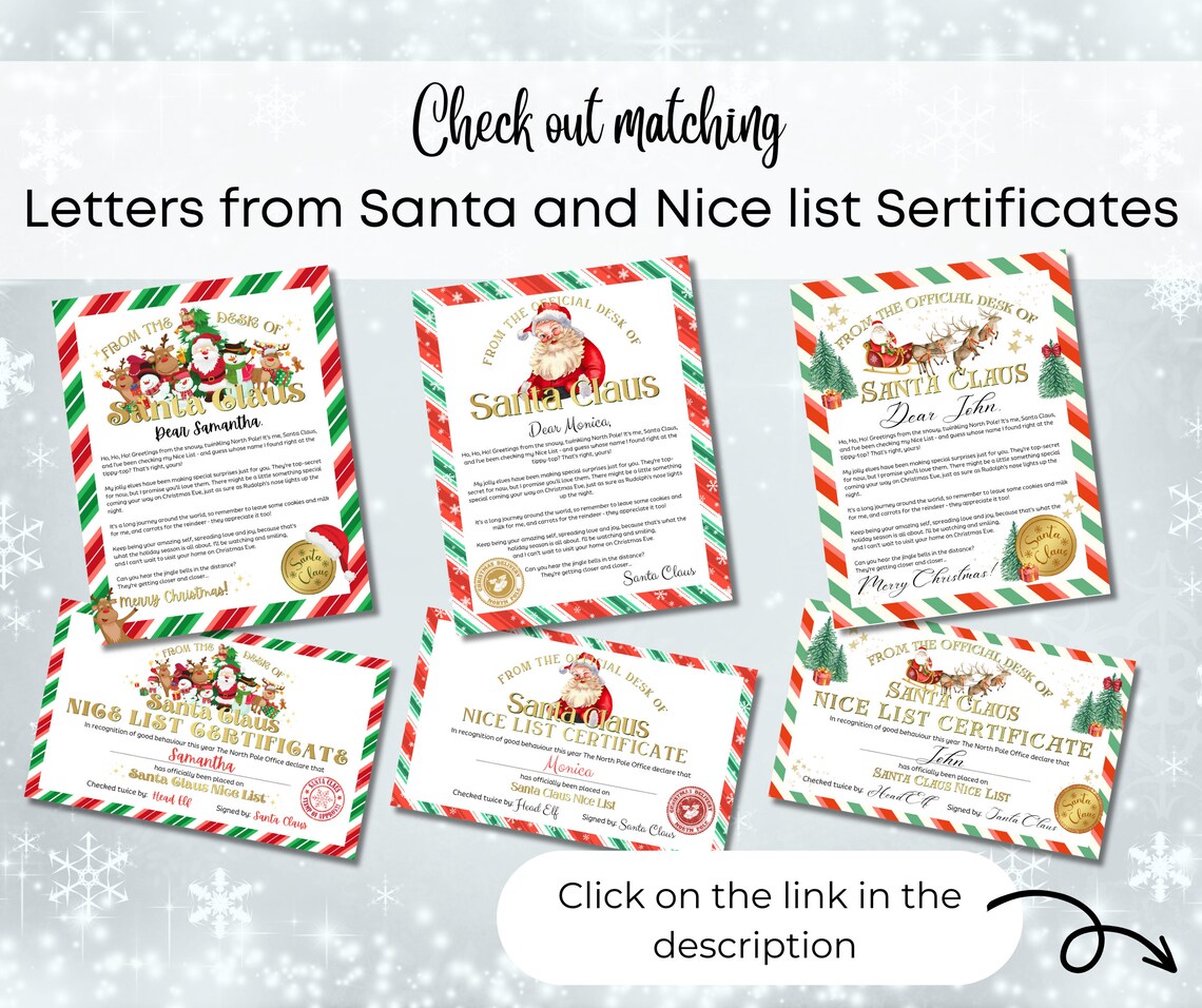 Instant Download Editable Nice List Certificate, Official Letter From ...