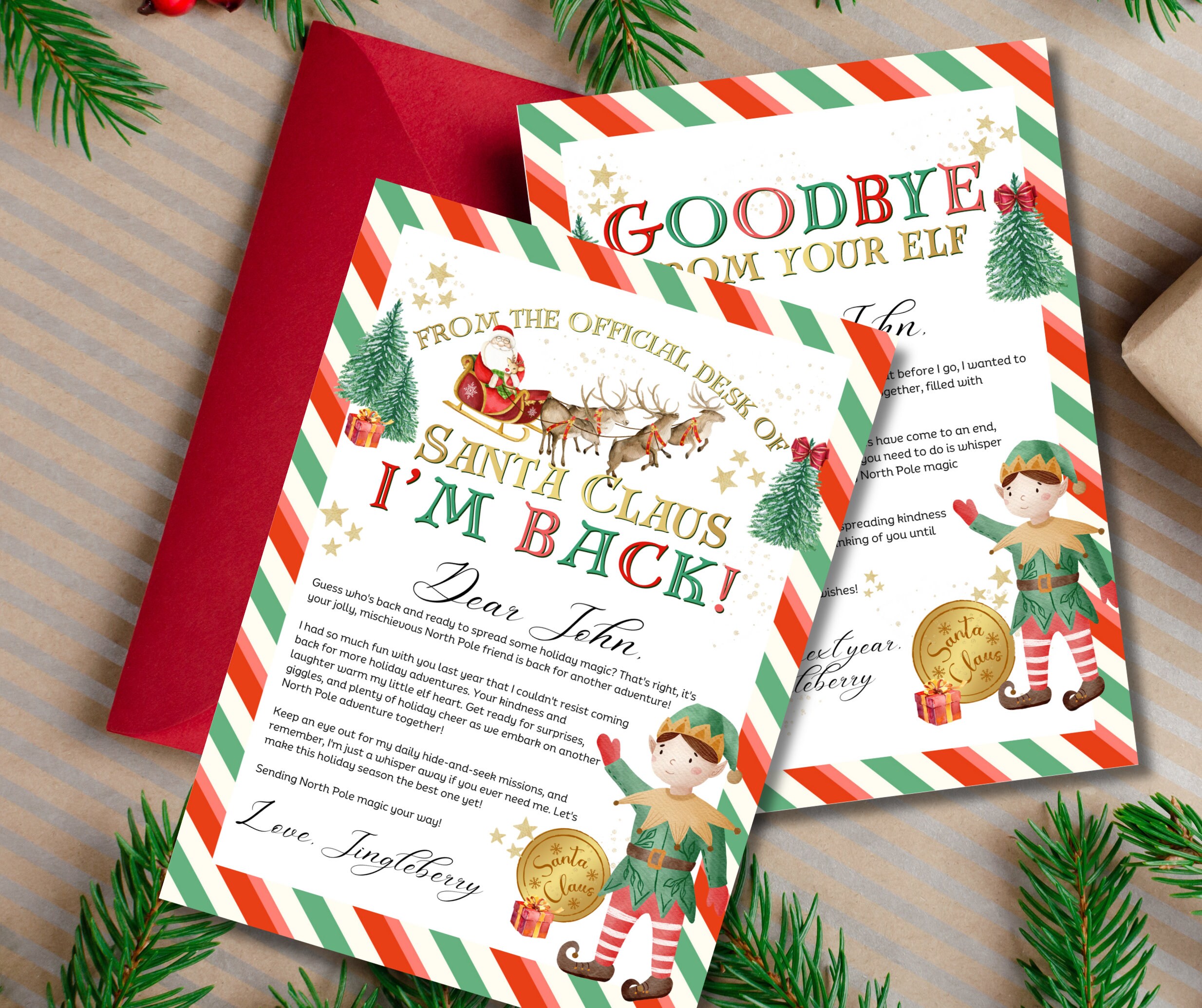 Editable Elf Arrival Letter, Downloadable Elf Letter, Elf Arrival and ...
