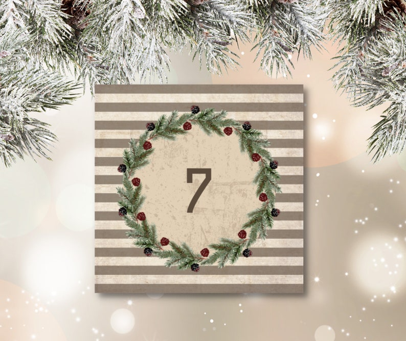 4 Styles Advent Calendar, Christmas Numbers, December Daily, Countdown ...