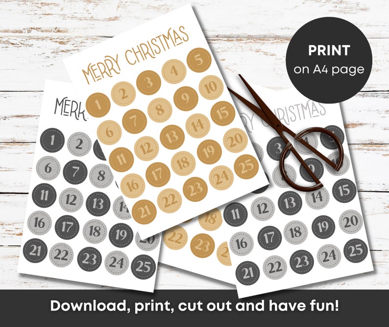 Advent Calendar, Christmas Numbers, December Daily, Countdown, Advent ...