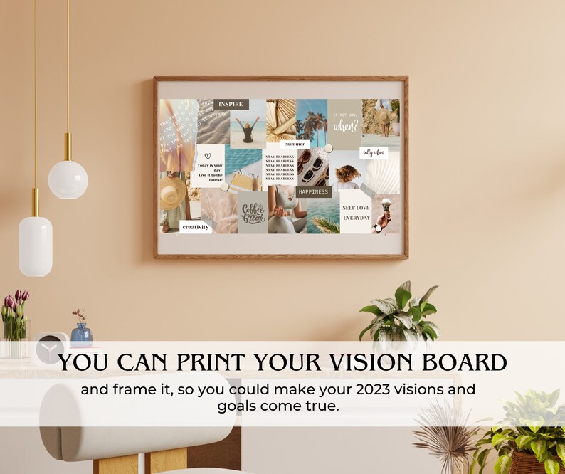 2023 Vision Board, 2023 Goals Board, Dream Board Template, Manifesting ...