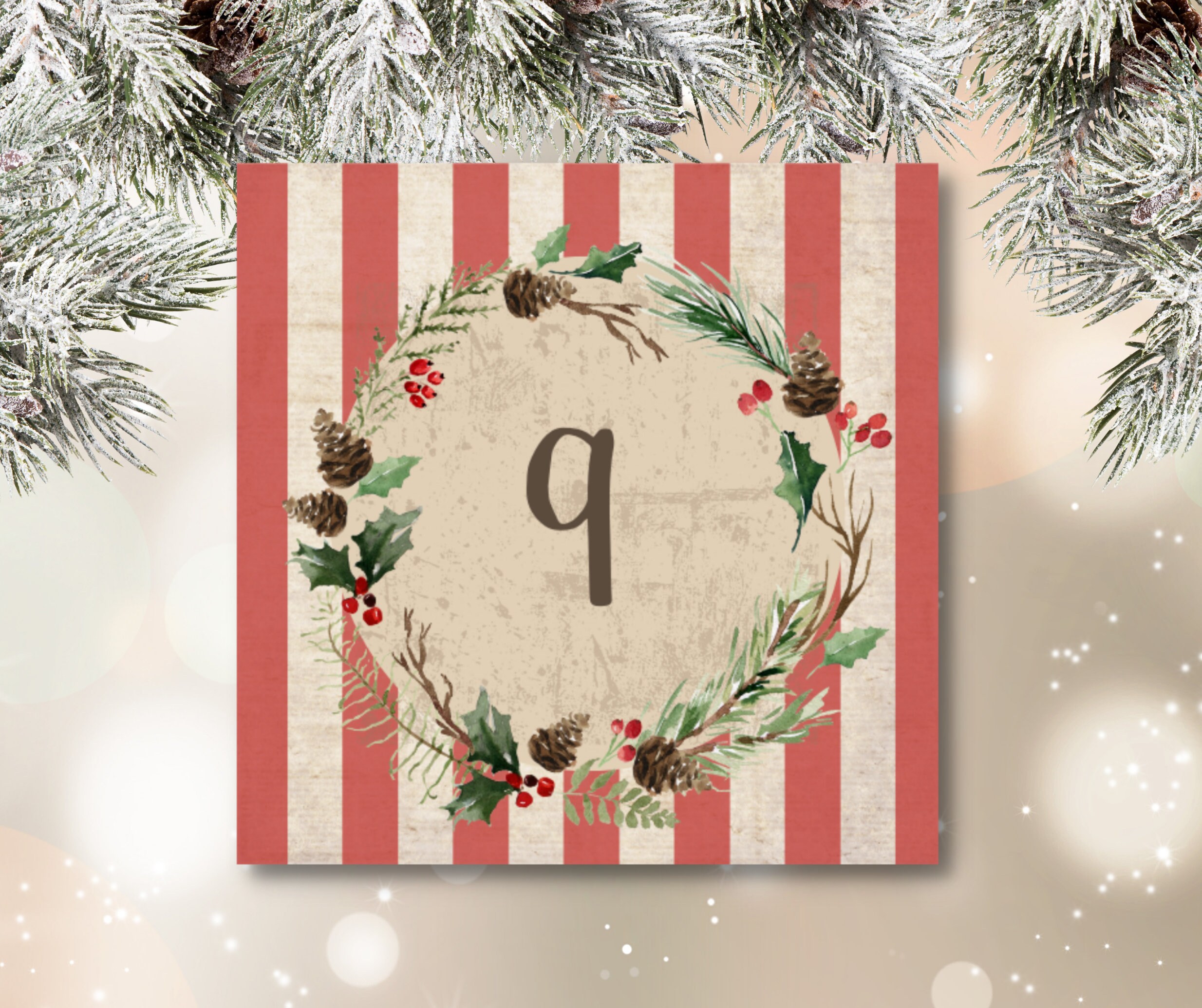 4 Styles Advent Calendar, Christmas Numbers, December Daily, Countdown ...