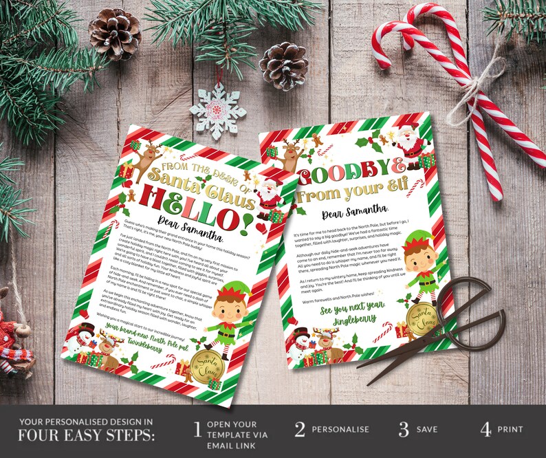 Editable First Time Elf Arrival Letter, Downloadable Elf Letter, Elf ...