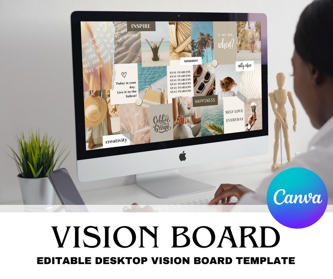 2023 Vision Board, 2023 Goals Board, Dream Board Template, Manifesting ...