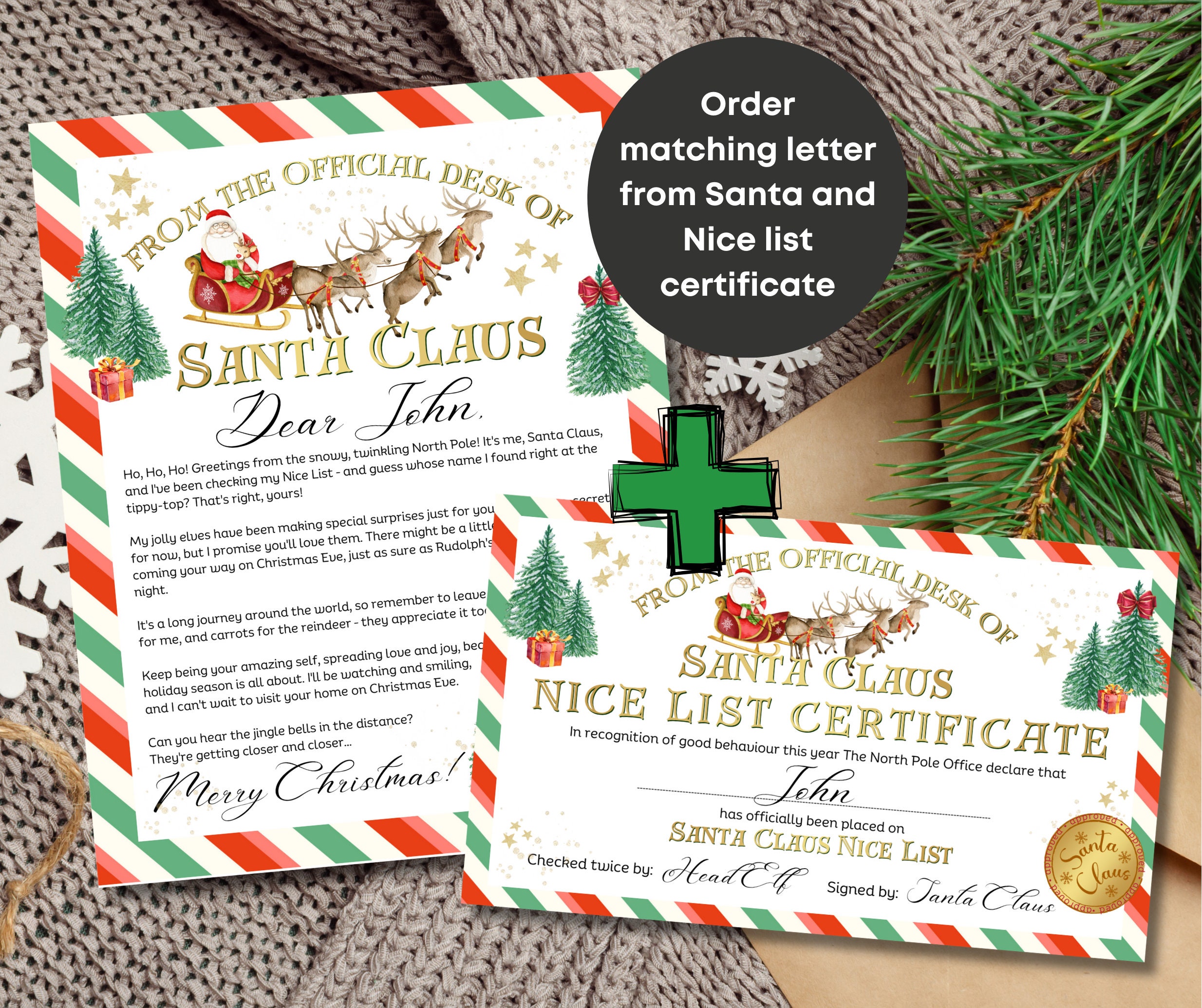 Instant Download Editable Santa Letter, Official Letter From Santa ...