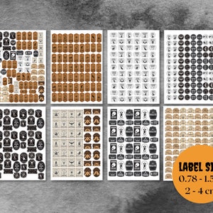 80 Mini Apothecary Potion Labels, Wizard Potion Labels Printables ...