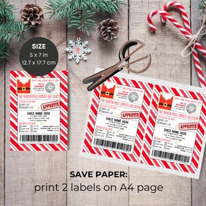 Elf Mail Shipping Label Editable, Gift Tag Template Canva, Christmas ...