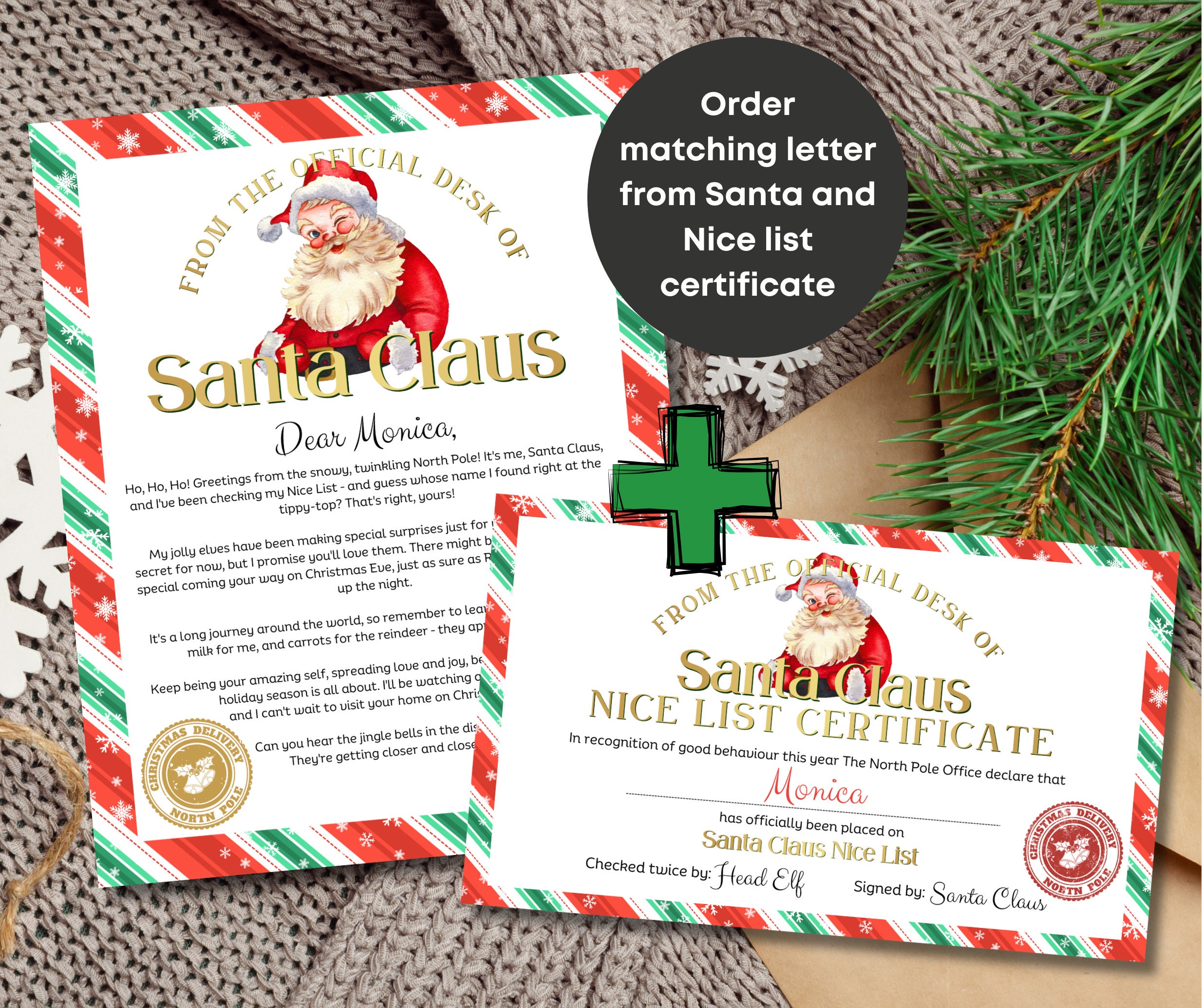 Instant Download Editable Nice List Certificate, Official Letter From ...