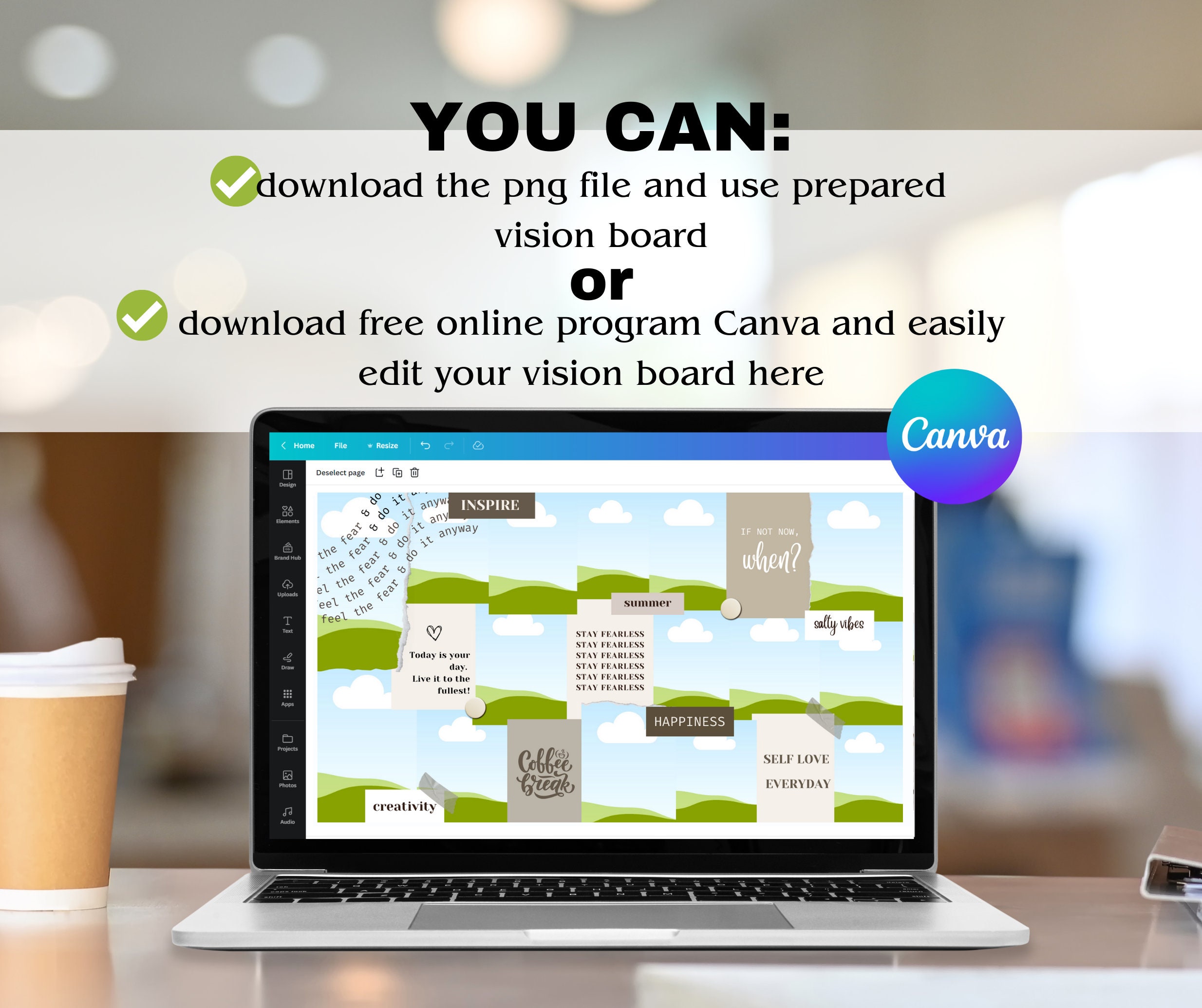 2023 Vision Board, 2023 Goals Board, Dream Board Template, Manifesting ...