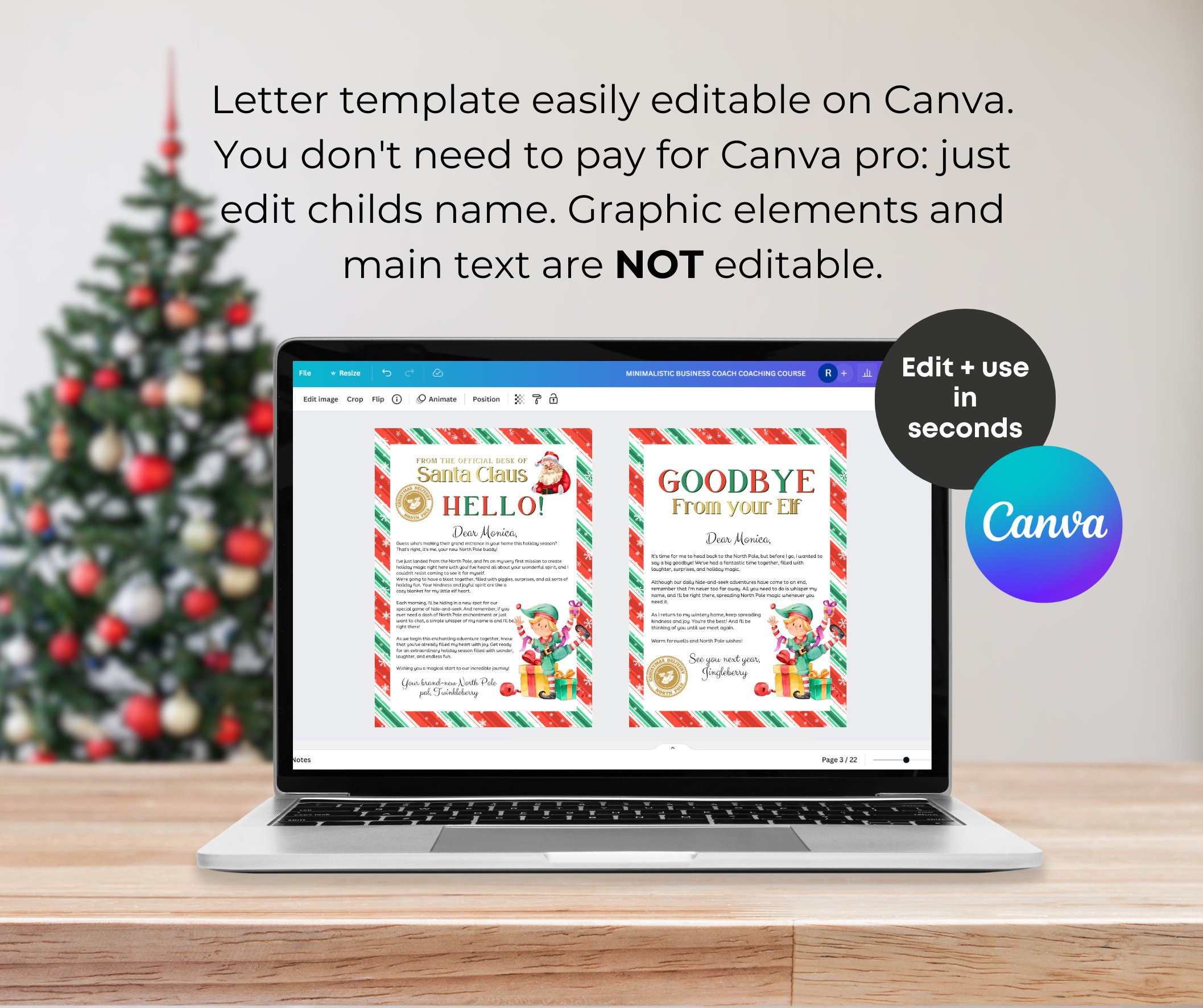 Editable First Time Elf Arrival Letter, Downloadable Elf Letter, Elf ...