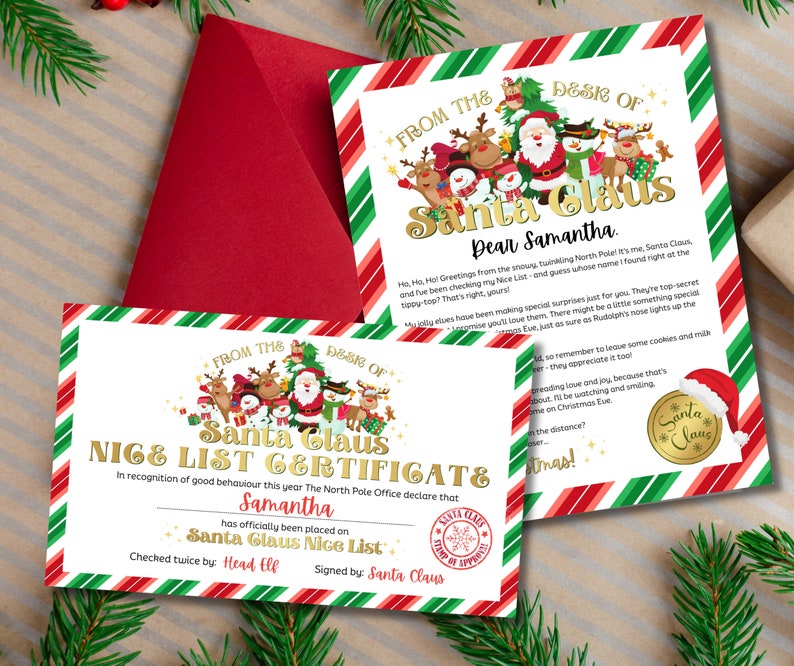 Instant Download Editable Nice List Certificate, Official Letter From ...