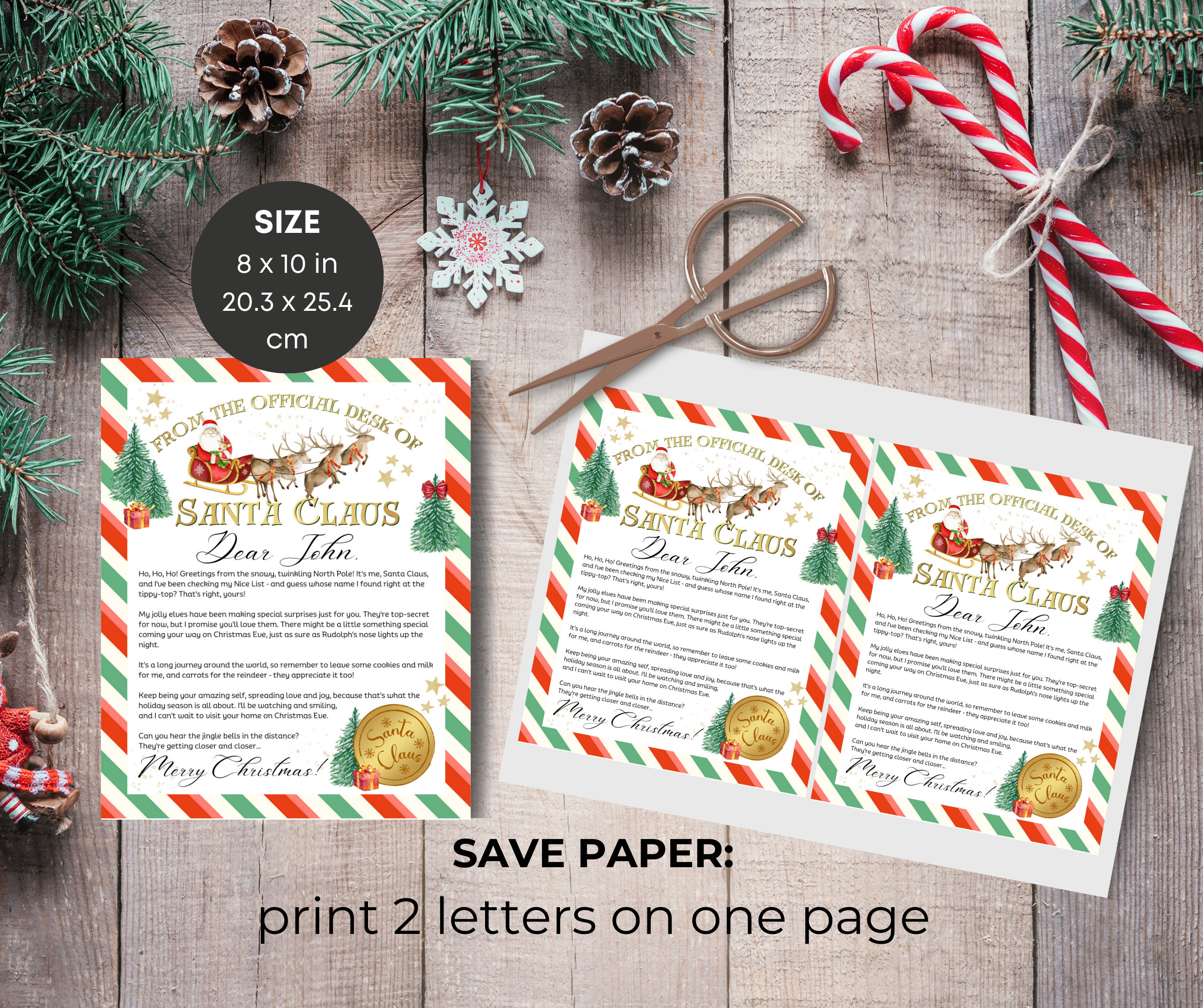 Instant Download Editable Santa Letter, Official Letter From Santa ...