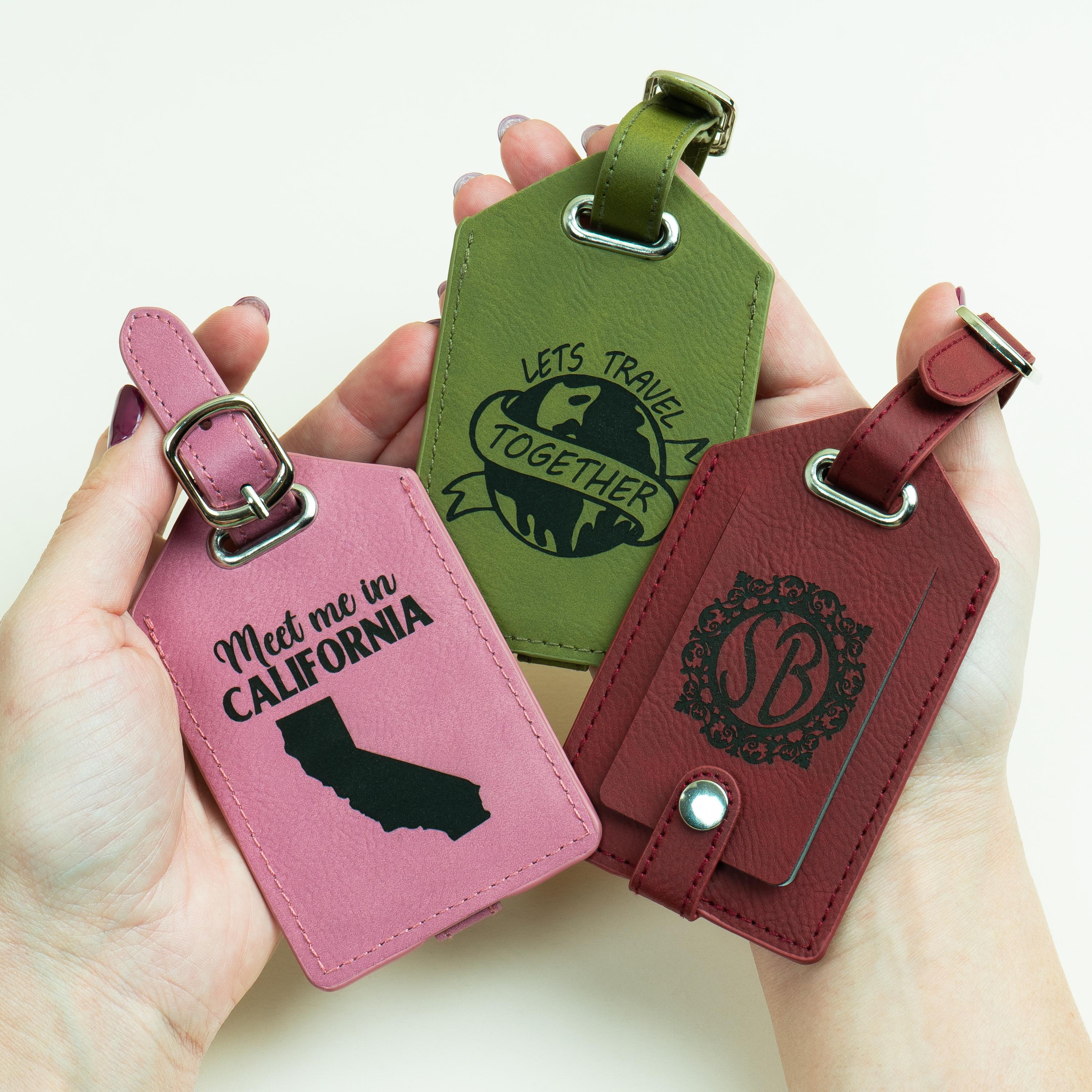Custom Engraved Luggage Tag, Leather Suitcase Tag, Logo Bag Tag, Boss ...