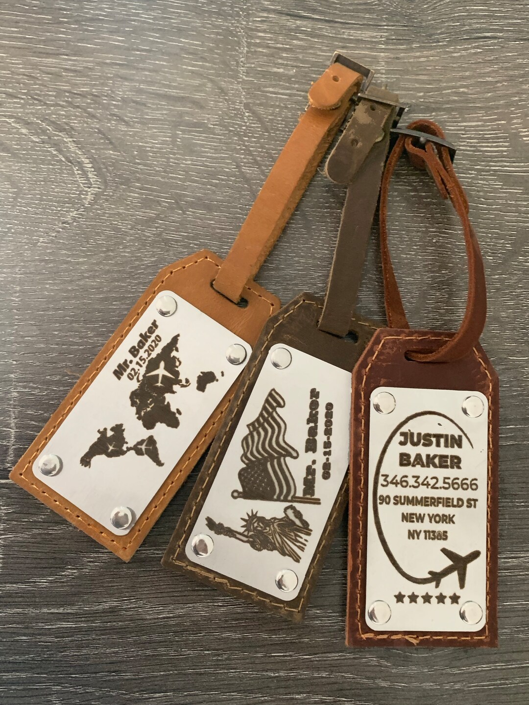 Personalized Luggage Tags, Leather Luggage Labels, Various Leather ...
