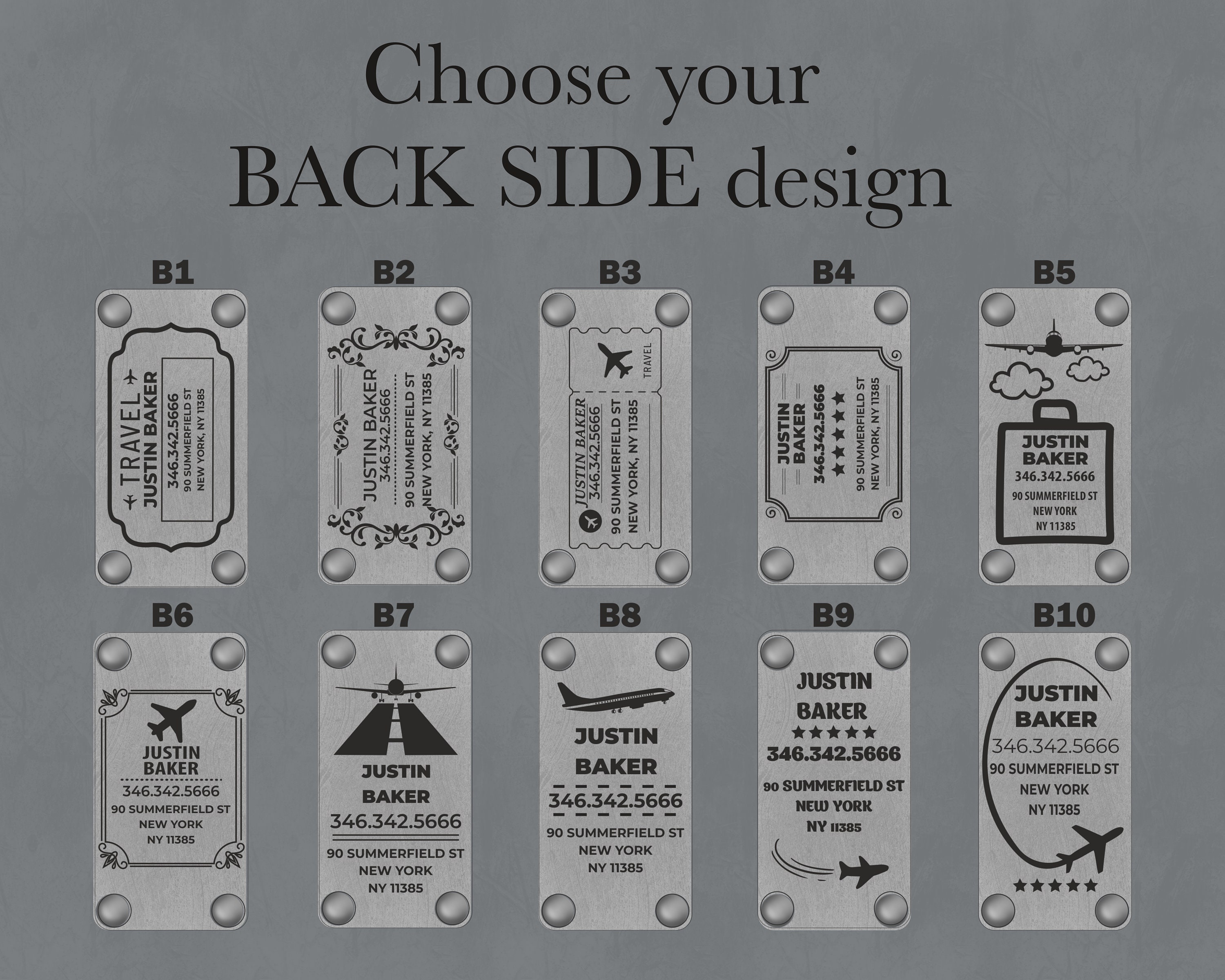 Personalized Leather Luggage Tags, Engraved Suitcase Labels, Mr and Mrs ...
