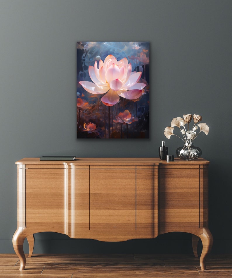 Lotus Flower Pink Wall Art | Canvas Print - Etsy