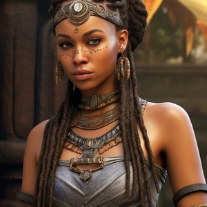 Black African Tribal Warrior Princess | Digital Download - 5 Pack - Etsy