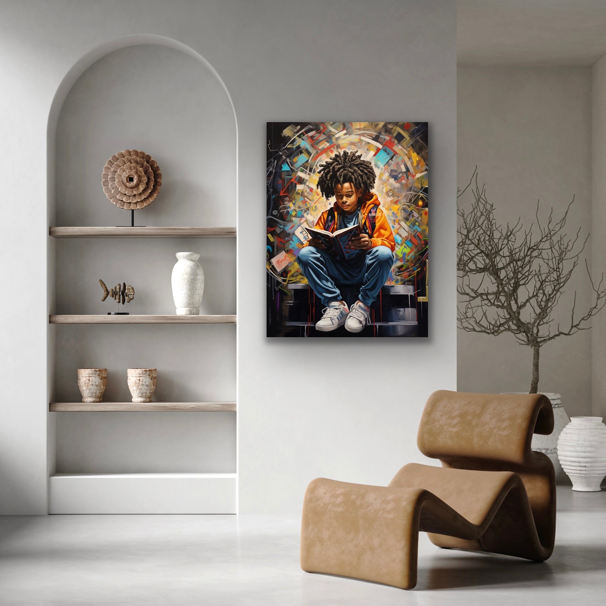 Black Boy Joy Reading Graffiti Art | "my Land of Imagination" | Poster ...