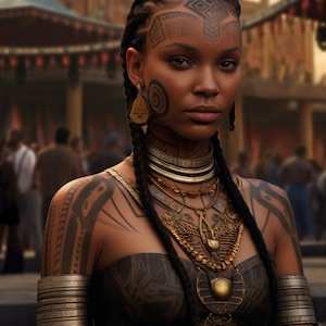 Black African Tribal Warrior Princess | Digital Download - 5 Pack - Etsy