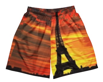 Red Graphite Unisex Mesh Shorts Paisley Pattern Shorts for Men & Women ...