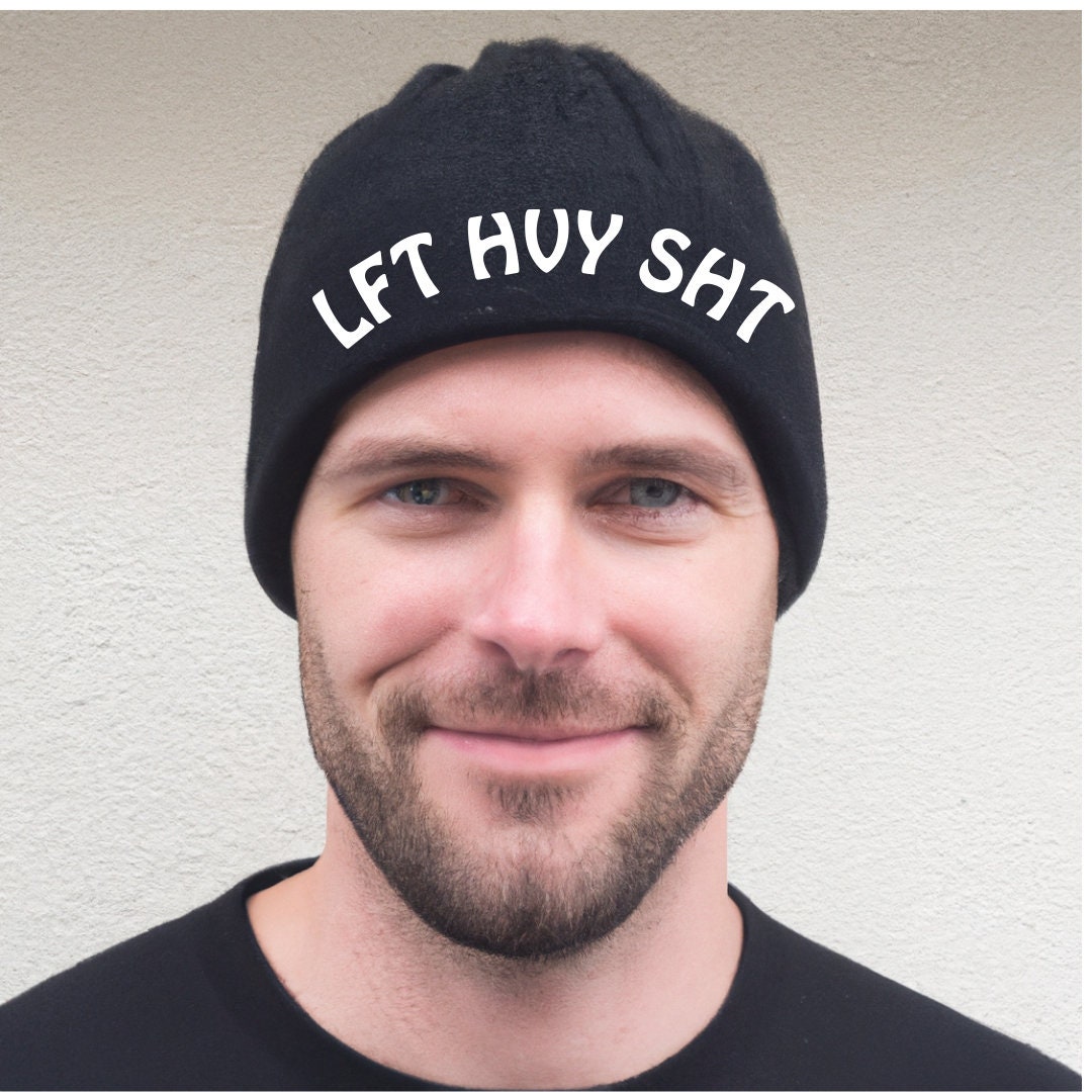 Gym Beanie Gift for Gym Bro | LFT HVY SHT Embroidered Beanie Cap ...