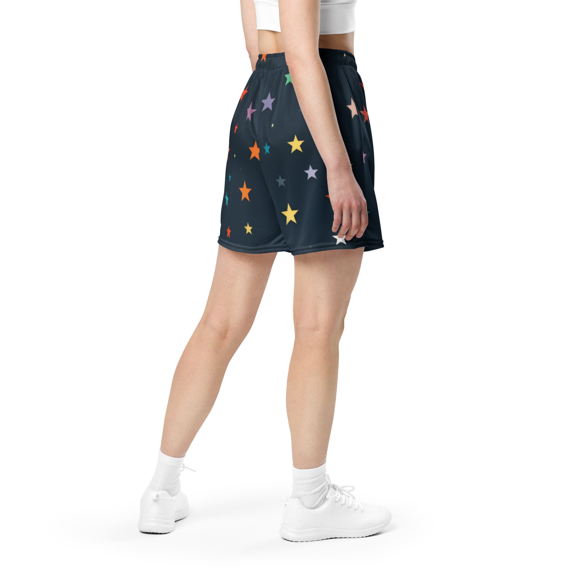 Stars Blue Unisex Mesh Shorts | Magical Stars Shorts for Men Women ...