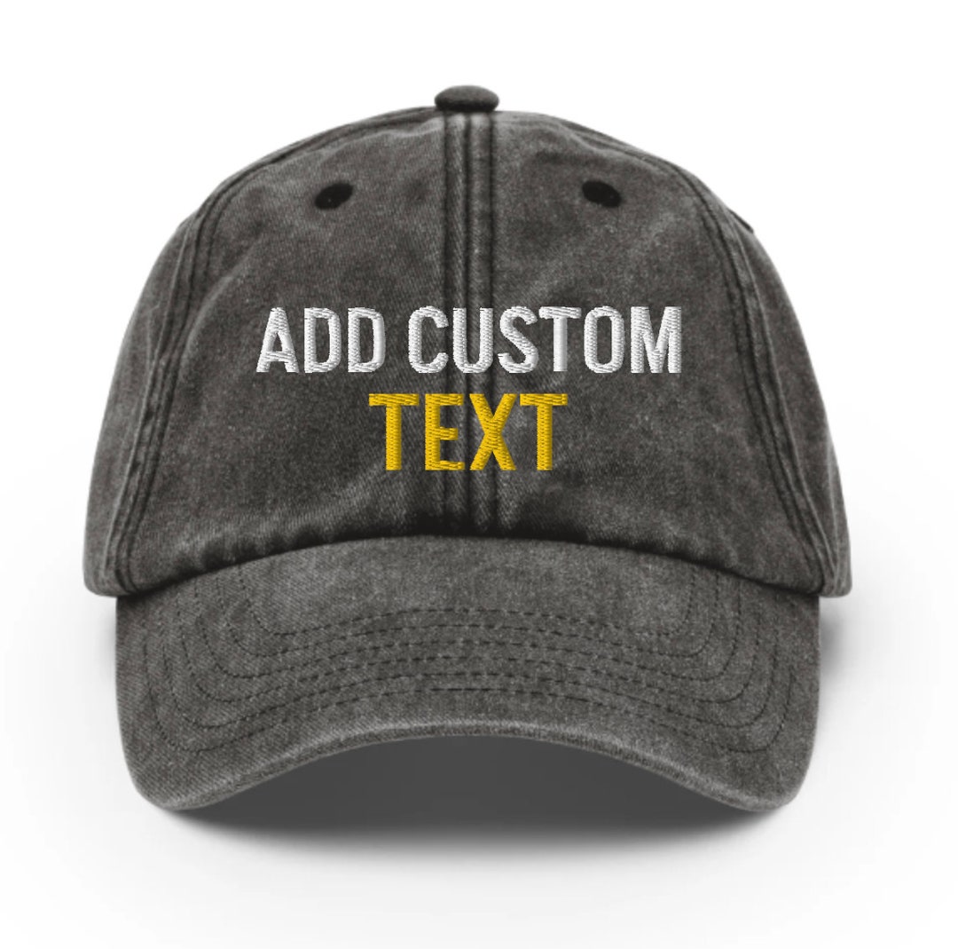 Custom Hats for Men, Embroidered Custom Name Hat for Her 90s Vintage ...