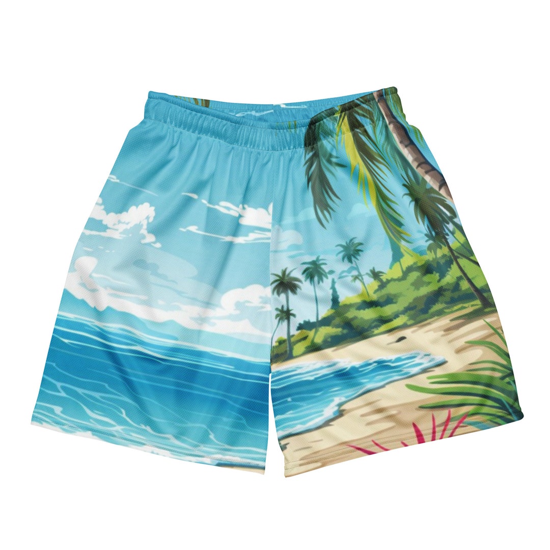 Beach Bliss Unisex Mesh Shorts | Beach Shorts for Men &women | All-over ...
