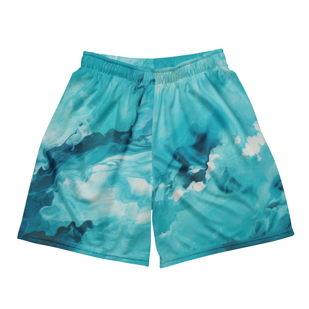 Ocean Breeze Tie Dye Mesh Shorts for Men and Women | Tranquil Sea ...
