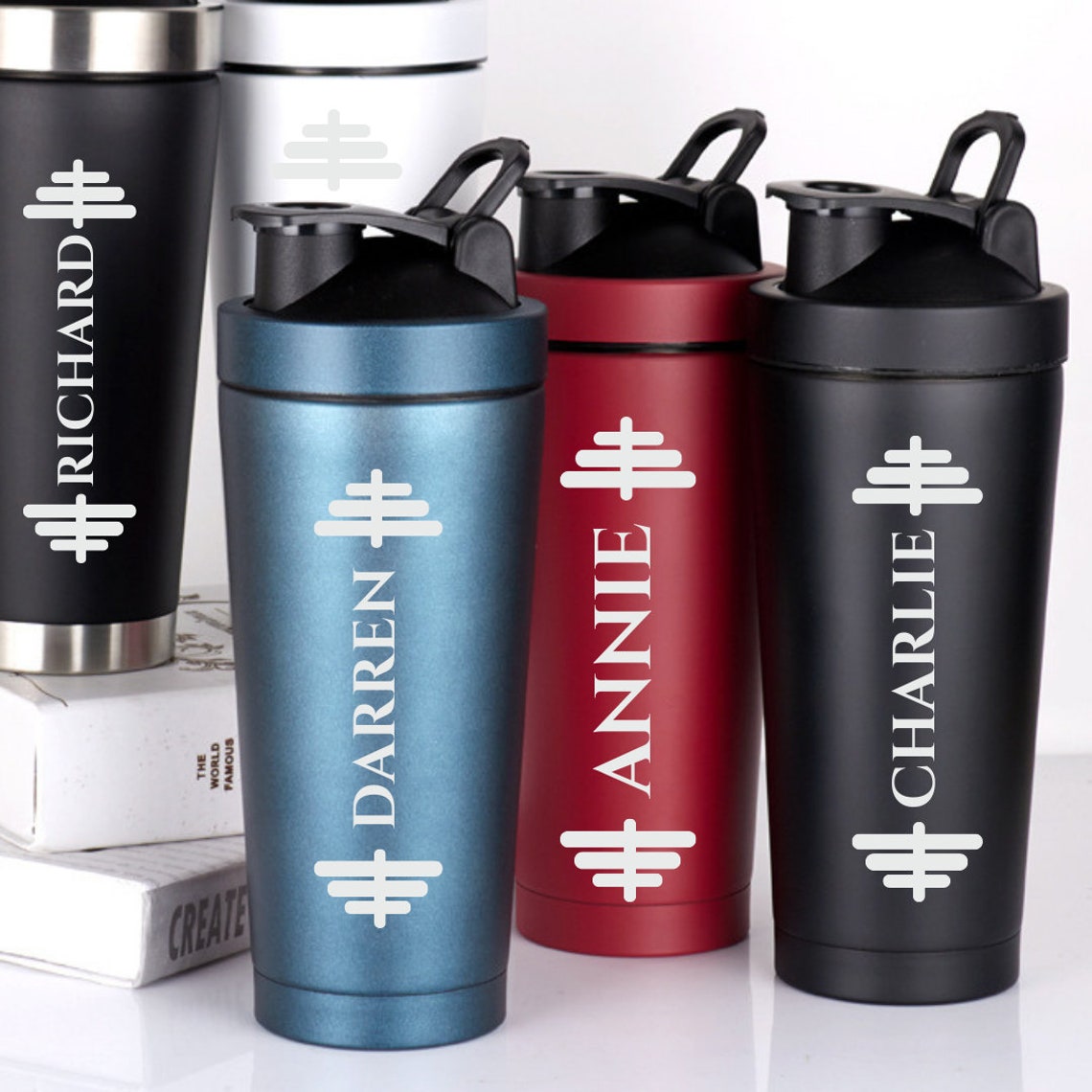Workout Gift Bottle Barbell | Personalized Name | Birthday Gifts Gym ...