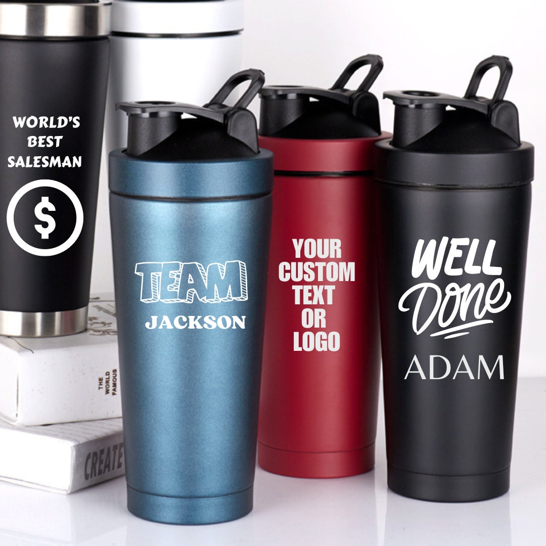 Custom Protein Shaker Bulk Gift Idea Gym Bottle | Team Building Company ...