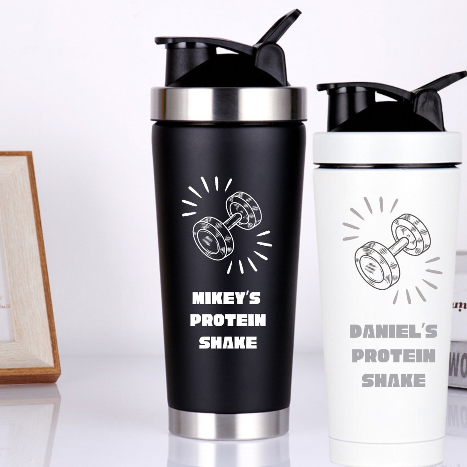 Protein Shaker Bottle | Muscle Men Gym Bro Workout Gifts Protein Shaker ...