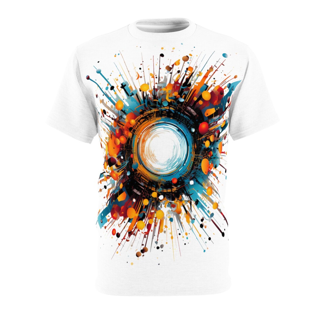 Cosmic Pixel Art Explosion T-shirt | Colorful Tee | Custom Print ...