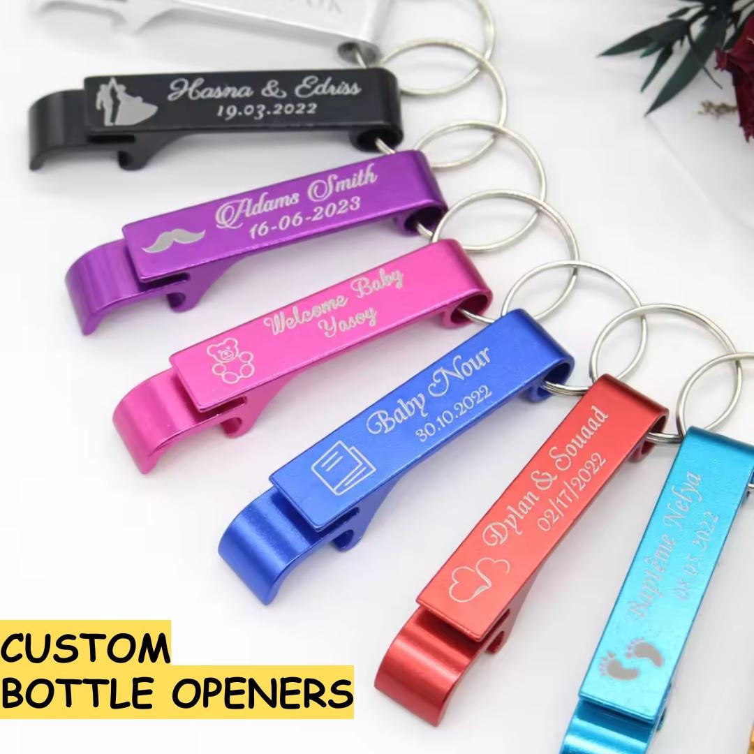Custom Bottle Opener Keychain | Custom Name Bottle Openers | Business ...