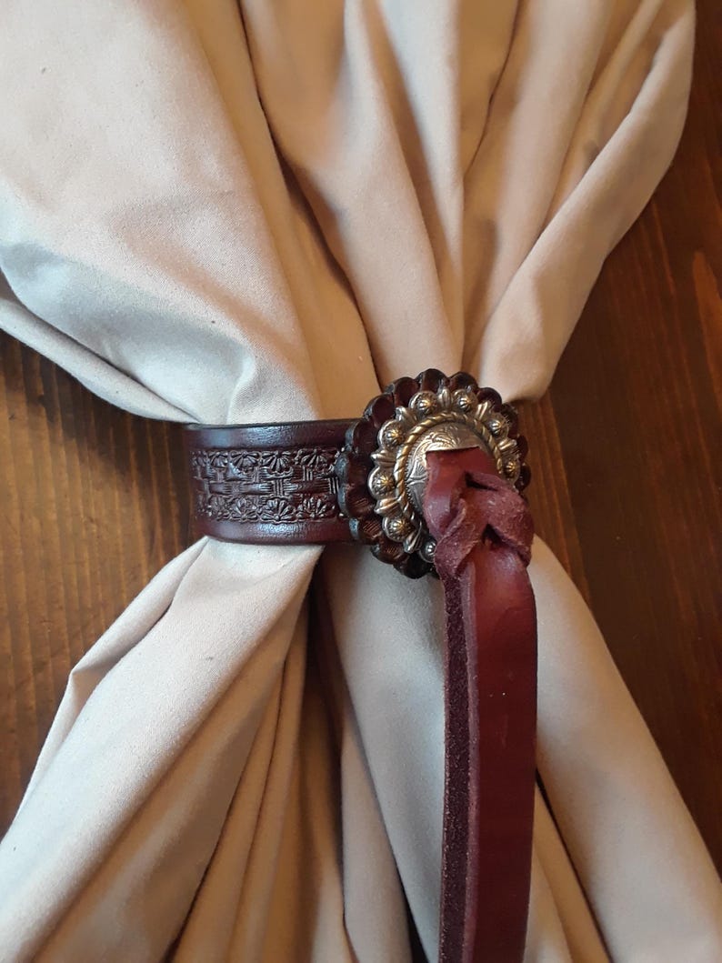 Curtain Tie Backs Western Home Decor Rustic Style Leather - Etsy
