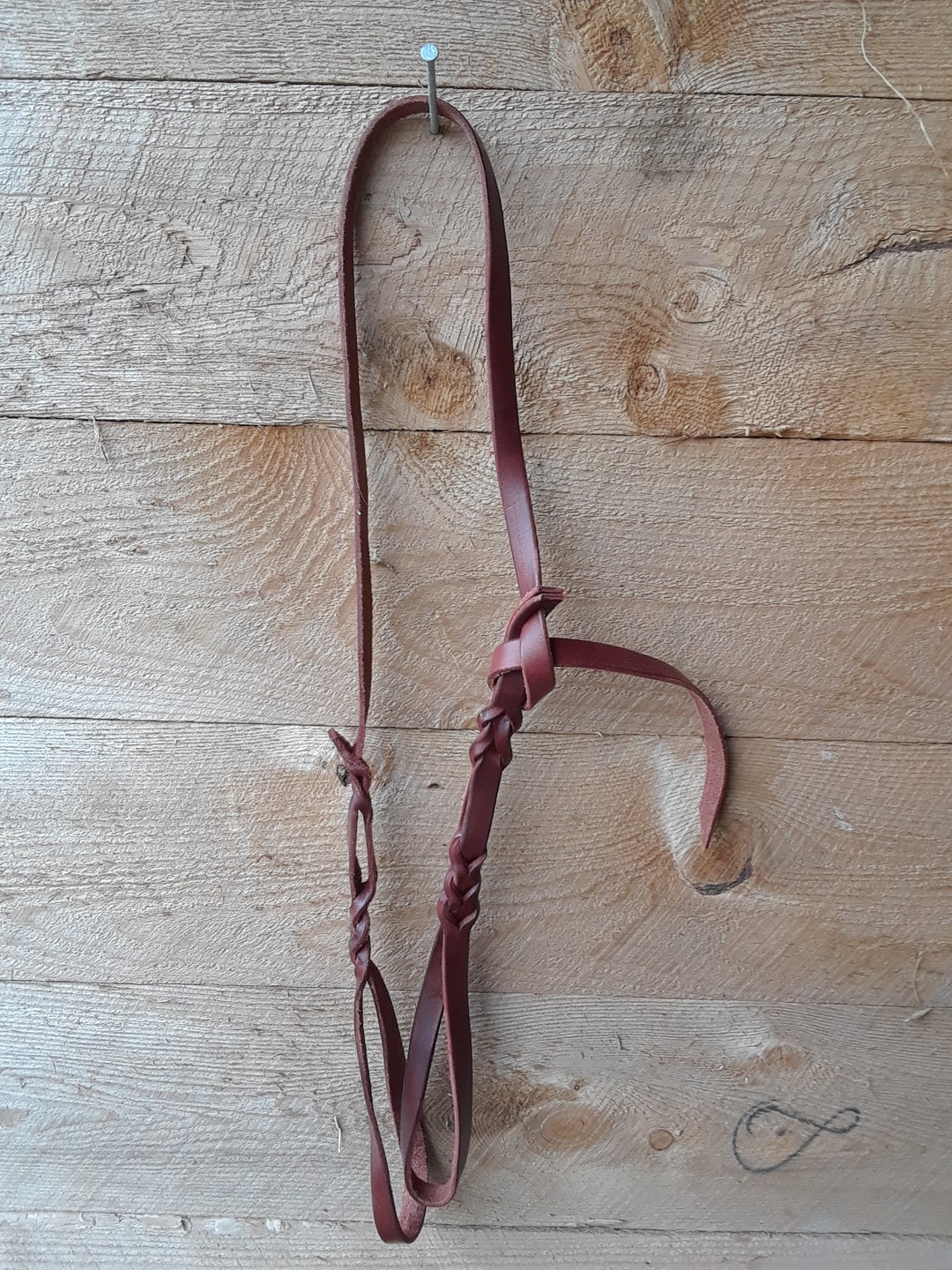 Bosal Hanger Regular 1/2 Inch Burgundy Latigo Simple Plain Headstall - Etsy