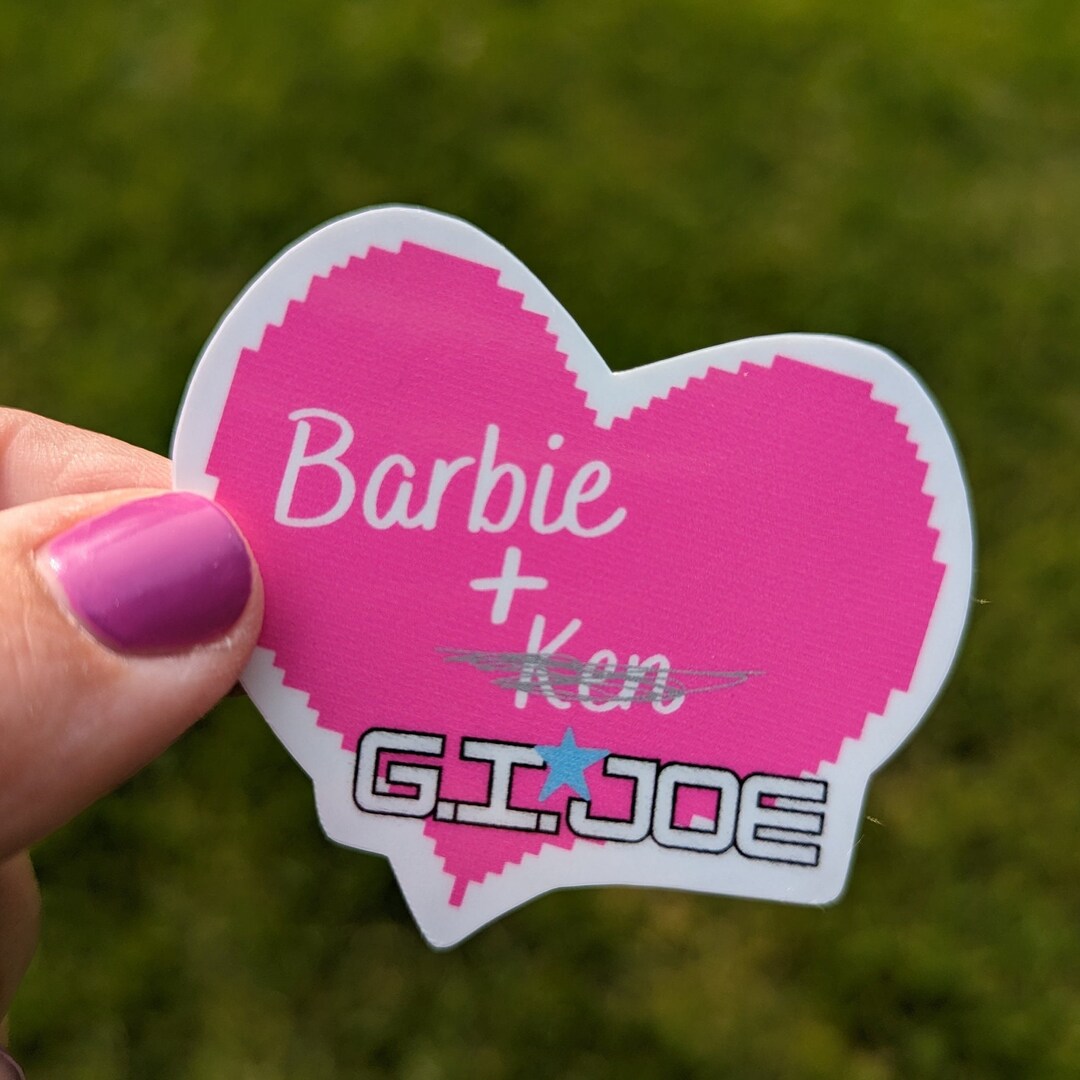 Barbie GI Joe Ken tachado 80s / 90s Heart Love Pegatina - Etsy México