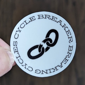 Cycle Breaker Breaking Cycles Broken Chain Sticker - Etsy