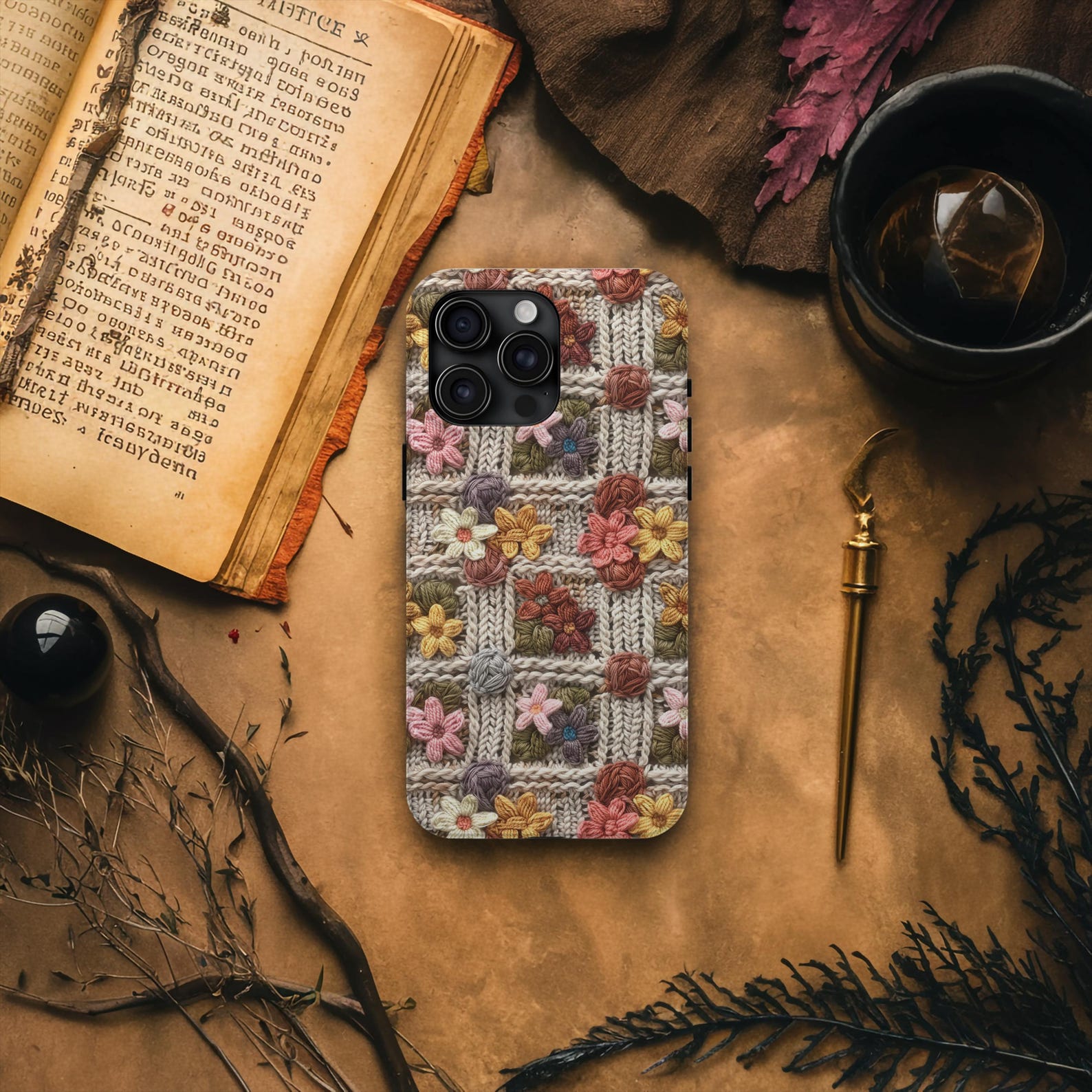 IPhone 17 Case Pretty Pastel Fall Sweater Knit 3D Pattern, Cottagecore ...