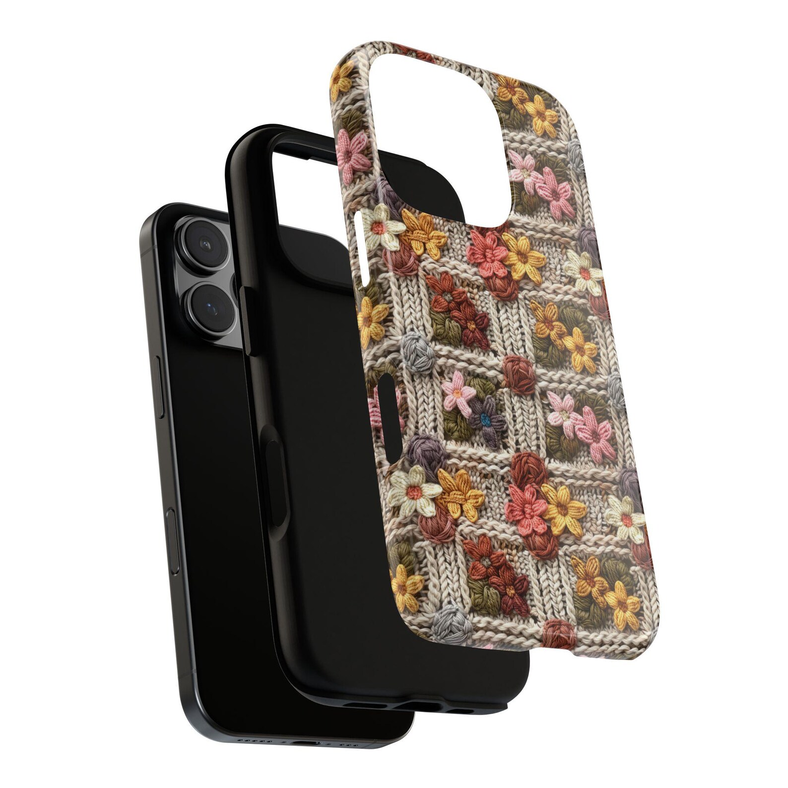 IPhone 17 Case Pretty Pastel Fall Sweater Knit 3D Pattern, Cottagecore ...