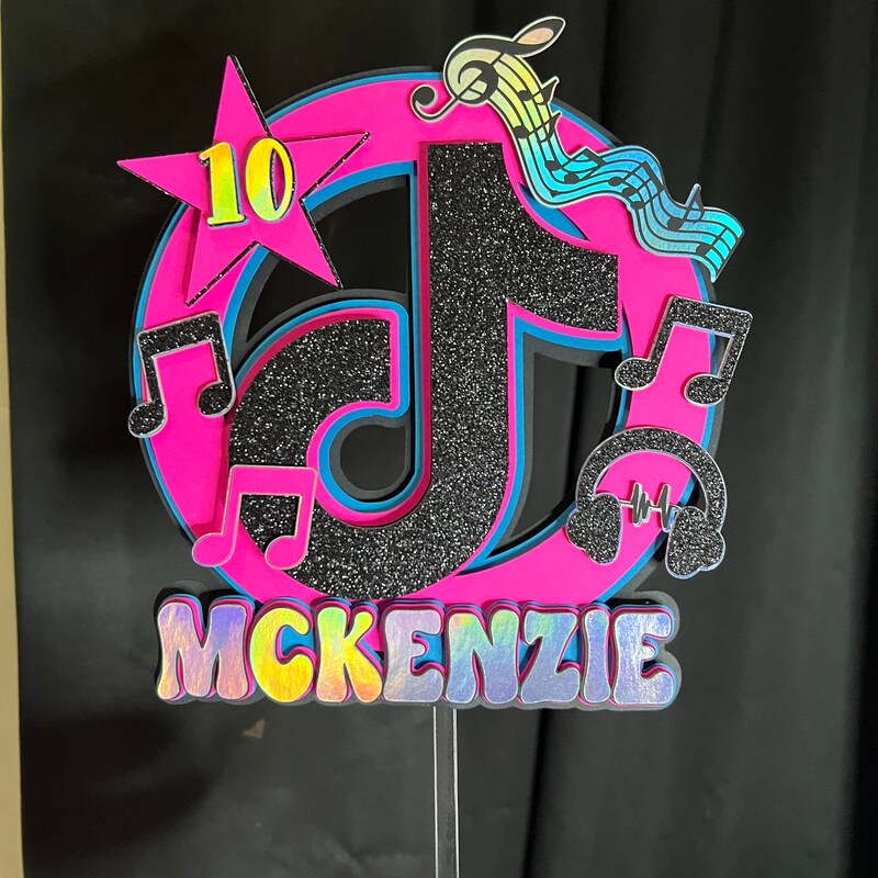 Tik Tok Cake Topper - Etsy