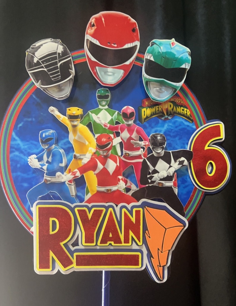 Power Rangers Cake Topper, Power Rangers Bobble Head Topper, Power ...