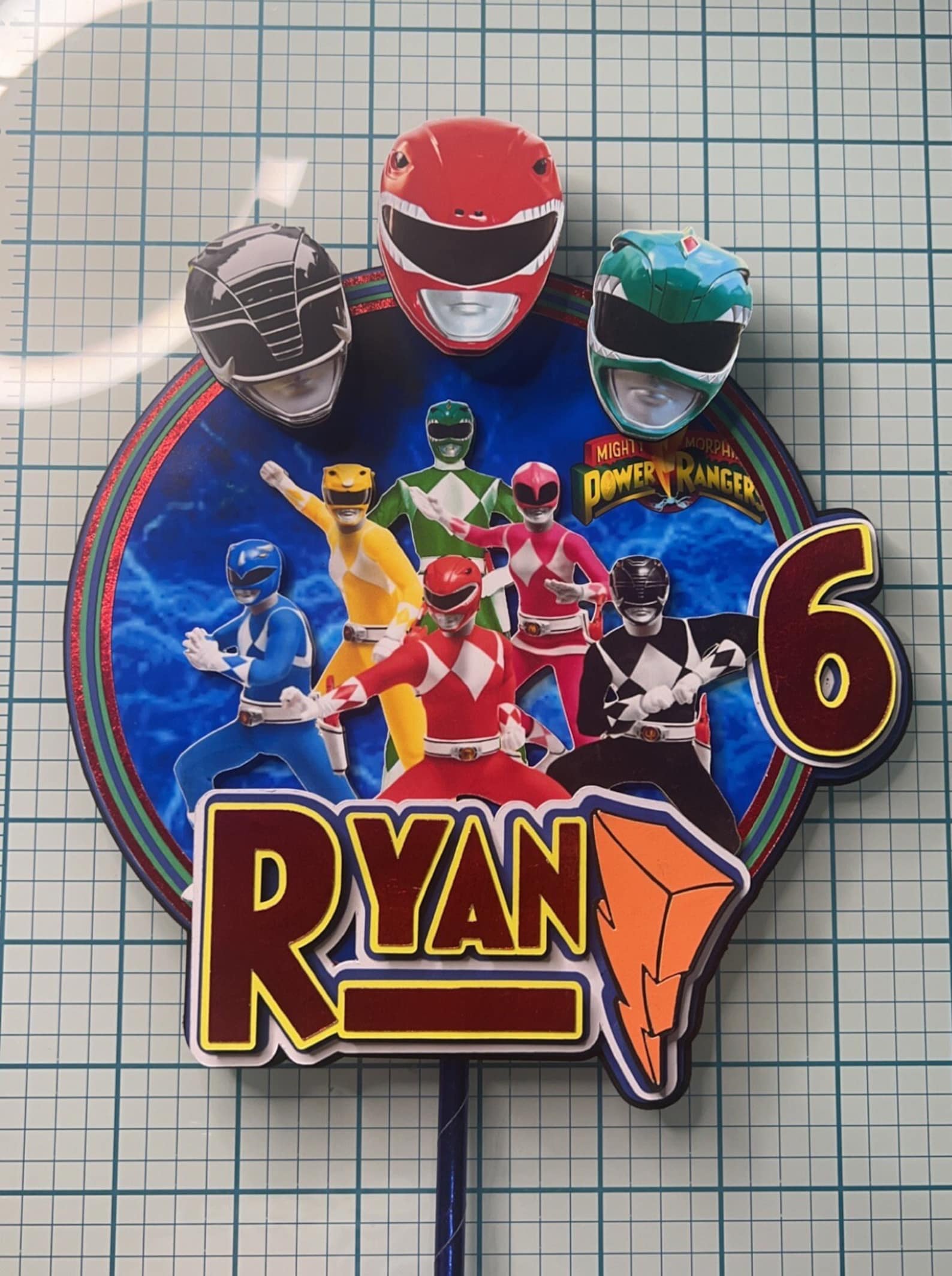 Power Rangers Cake Topper, Power Rangers Bobble Head Topper, Power ...